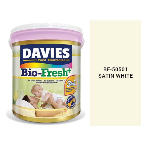 Davies Bio-Fresh Satin White – Antibacterial Interior Paint (4L ...