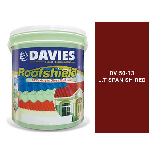 Davies Roofshield Lt Spanish Red – Decorative Cool Roof Coating (4L ...