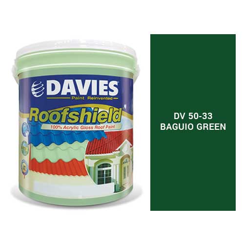 Davies Roofshield Baguio Green – Cool Roof Coating in Earthy Green (4L ...