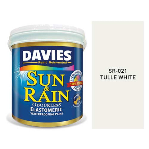 Davies SR-021 Sun & Rain Tulle White – High-Durability Exterior Paint – Hardware Hub